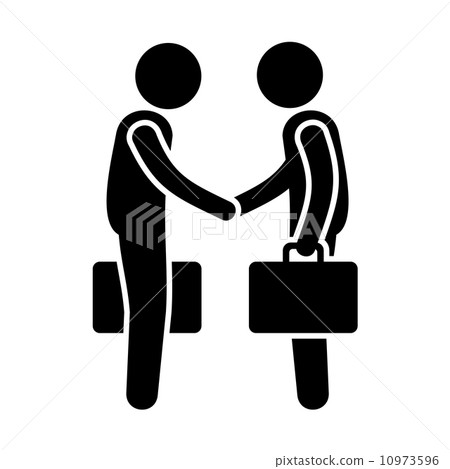 Business Mans Handshake. Greetings Gesture... - Stock Illustration ...