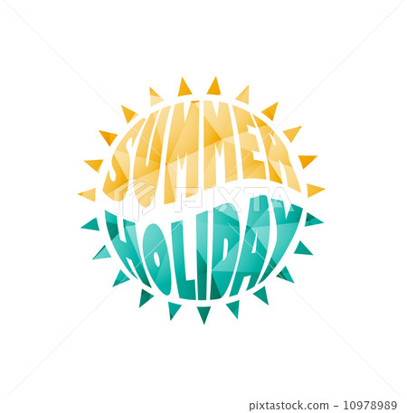 Vector colored summer holiday text - Stock Illustration [10978989] - PIXTA