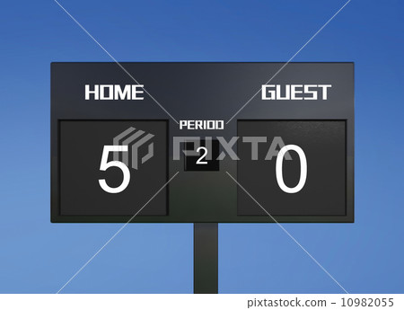 soccer scoreboard score 5 & 0 - Stock Illustration [10982055] - PIXTA