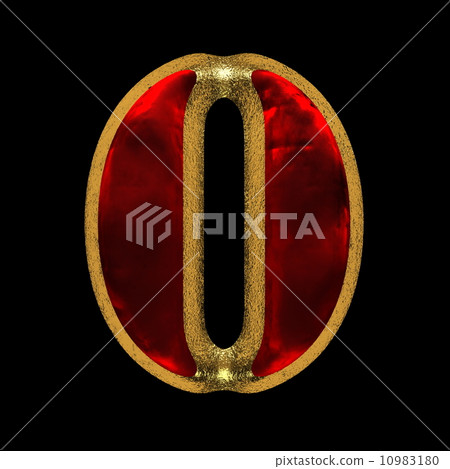 red velvet letter with gold on black background - Stock Illustration ...