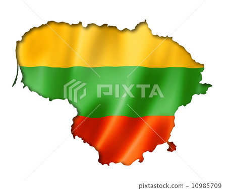 Lithuanian flag map - Stock Illustration [10985709] - PIXTA