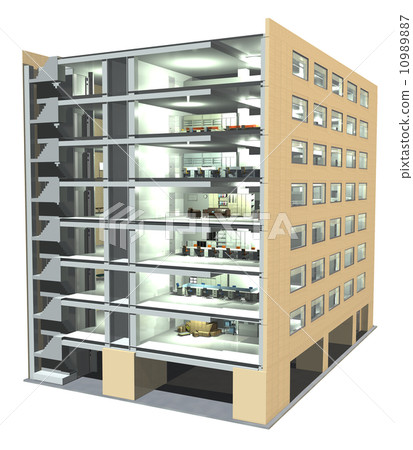 Office building (section 4) - Stock Illustration [10989887] - PIXTA