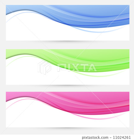 Three bright headers swoosh collection - Stock Illustration [11024261 ...