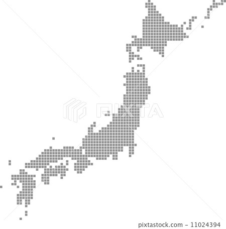 Dot Japan Map - Stock Illustration [11024394] - PIXTA