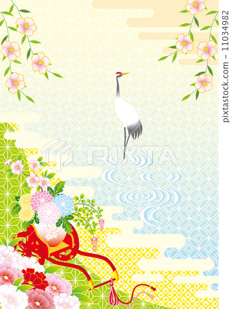 Spring Japanese style landscape - Stock Illustration [11034982] - PIXTA