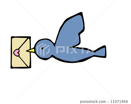 Birds carrying letters - Stock Illustration [11071468] - PIXTA