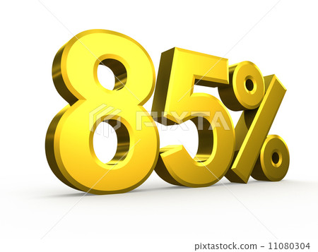 Eighty five percent symbol on white background-插圖素材 [11080304] - PIXTA圖庫