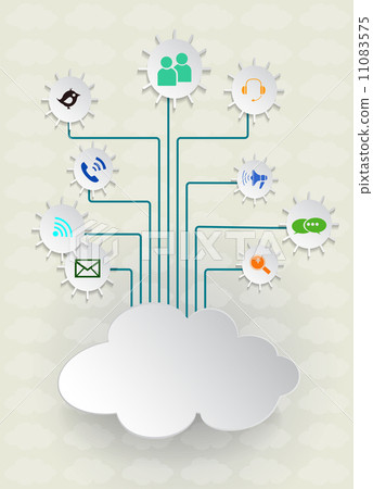 Cloud computing .Social networks. - Stock Illustration [11083575] - PIXTA