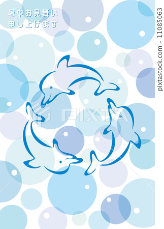 Three dolphins in the hot weather sympathy - Stock Illustration ...