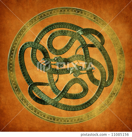 Serpent Celtic Knot - Stock Illustration [11085156] - PIXTA