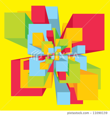 Colorful digital abstract explosion - Stock Illustration [11090139] - PIXTA