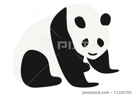 Panda facing right - Stock Illustration [11102701] - PIXTA
