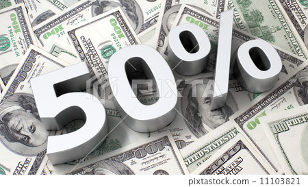 50% on the dollar background - Stock Illustration [11103821] - PIXTA