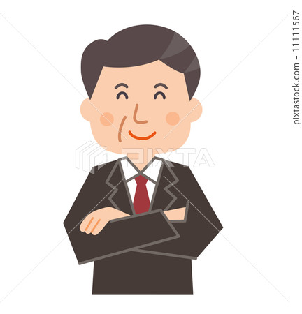 Company employee Boss Smile Smile Arm - Stock Illustration [11111567 ...