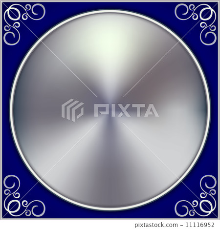 Vector abstract silver circle on blue... - Stock Illustration [11116952 ...