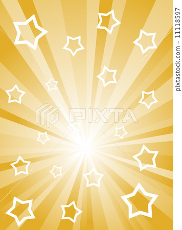 Abstract sunny rays with white stars and stripes.-插圖素材 [11118597] - PIXTA圖庫