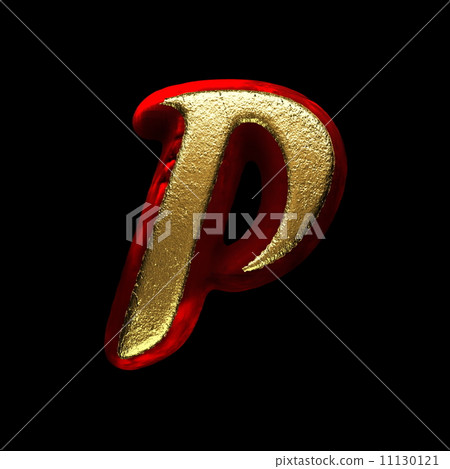 red velvet letter with gold on black background - Stock Illustration ...