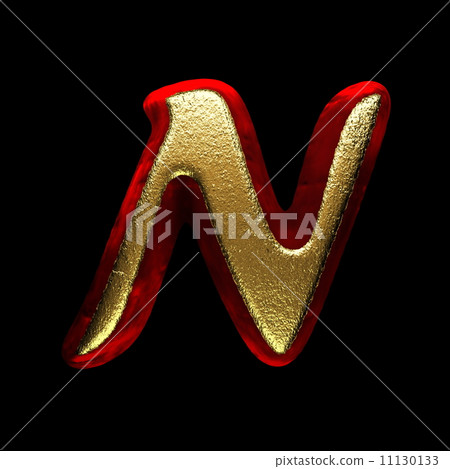 red velvet letter with gold on black background - Stock Illustration ...