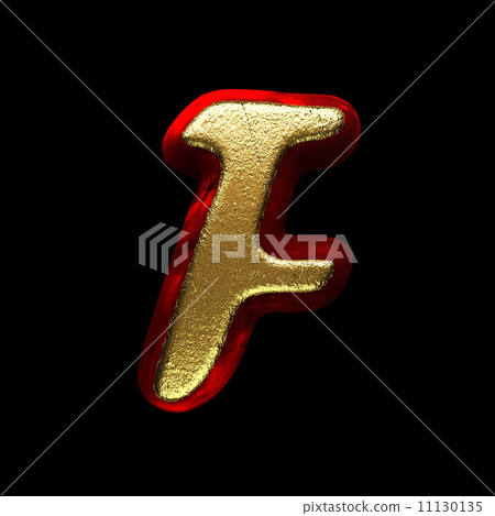 red velvet letter with gold on black background - Stock Illustration ...
