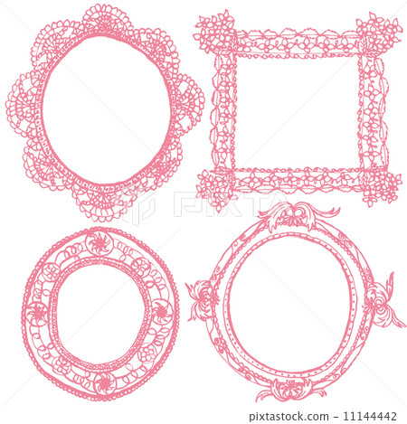Embroidery lace frame frame - Stock Illustration [11144442] - PIXTA