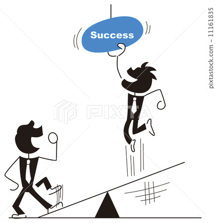 Businessmen who work together to win success - Stock Illustration ...