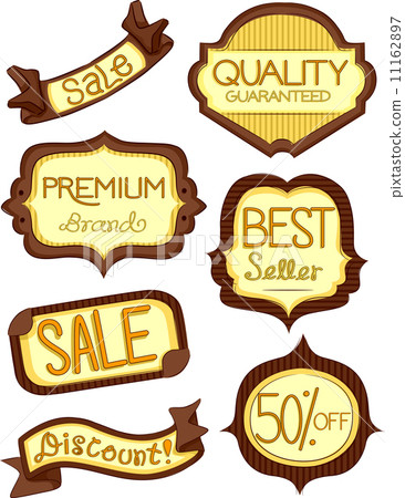 Store Product Labels 3 - Stock Illustration [11162897] - PIXTA