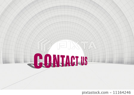 contact us text 3d over white background - Stock Illustration [11164246 ...