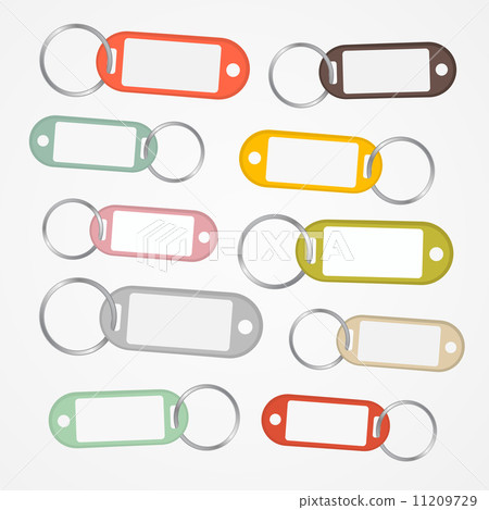 Key Labels Set with Rings - Stock Illustration [11209729] - PIXTA