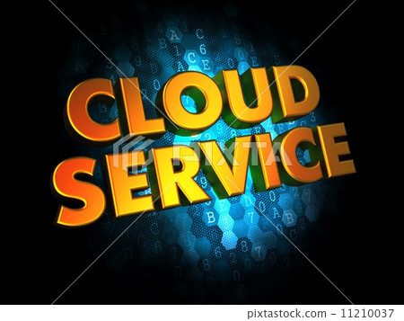 Cloud Service on Digital Background. - Stock Illustration [11210037 ...