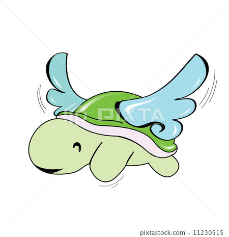 Vector of flying turtle - Stock Illustration [11230515] - PIXTA