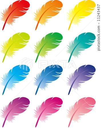 Feather colorful - Stock Illustration [11243437] - PIXTA