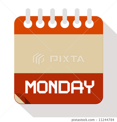 Monday Vector Paper Calendar Illustration - Stock Illustration ...