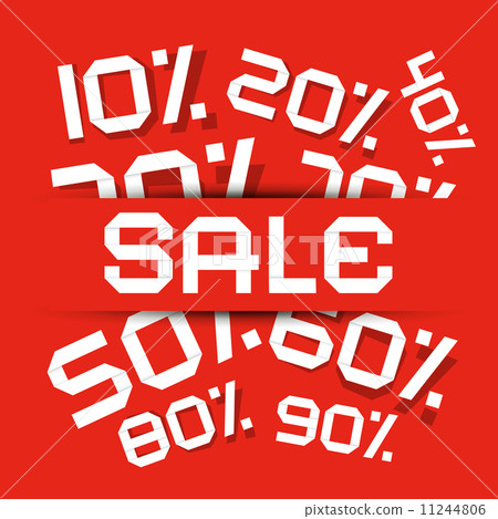 Sale Paper Title - Discount Vector Illustration... - Stock Illustration ...