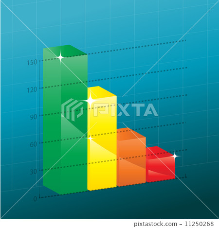 3D shiny graph - vector illustration - Stock Illustration [11250268 ...