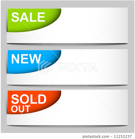 sale, sold, new - vector corner icons - Stock Illustration [11252237 ...