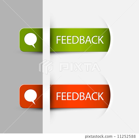 Feedback Labels / Stickers on the edge of the... - Stock Illustration ...
