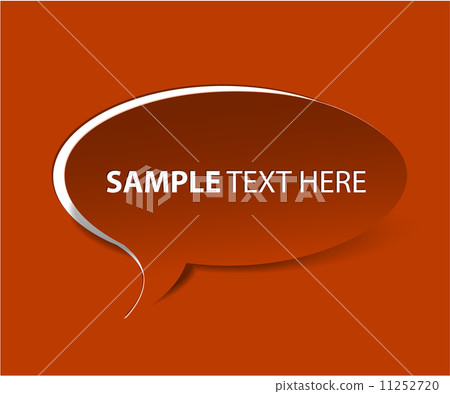 VectorRed Bubble cut out paper (vector) - Stock Illustration [11252720 ...