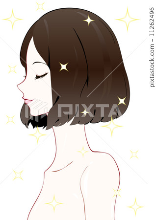 Beauty profile sparkling - Stock Illustration [11262496] - PIXTA