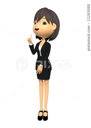 Business woman pointed out - Stock Illustration [11263088] - PIXTA