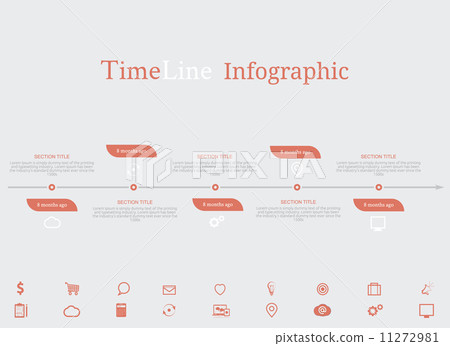 Timeline infographic with diagram and text - Stock Illustration ...