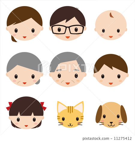 Family face icon - Stock Illustration [11275412] - PIXTA