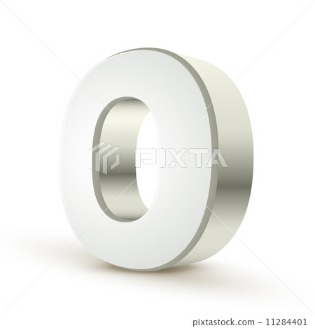 3d alphabet silver O - Stock Illustration [11284401] - PIXTA