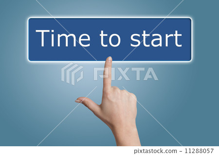 pressing time to start button - Stock Illustration [11288057] - PIXTA