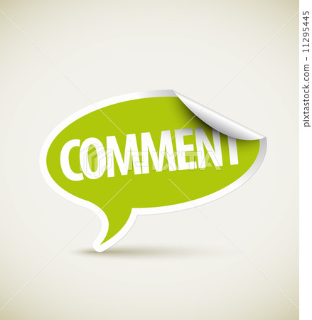 Comment - speech bubble as pointer with white... - Stock Illustration ...