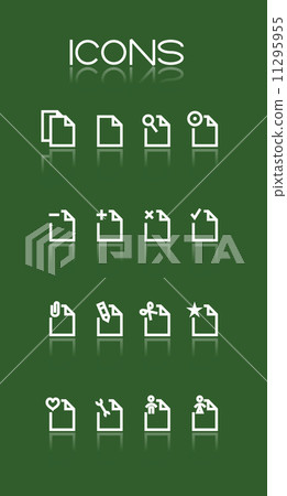 Simple white icons - Stock Illustration [11295955] - PIXTA