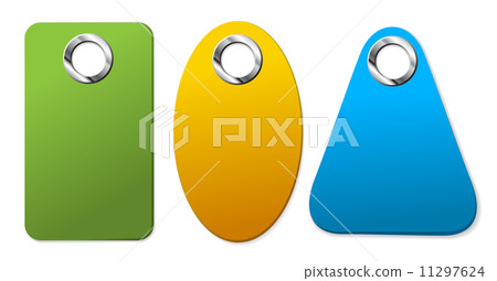 Set of empty colorful tags - Stock Illustration [11297624] - PIXTA