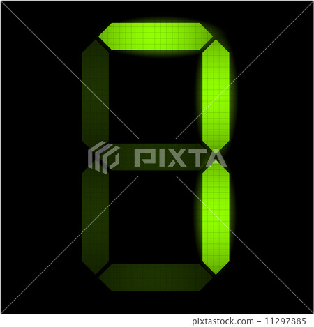 Digital number seven-插圖素材 [11297885] - PIXTA圖庫