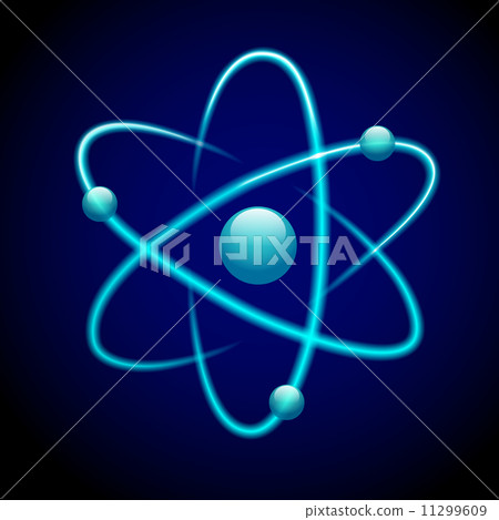 Atom symbol 3d blue - Stock Illustration [11299609] - PIXTA