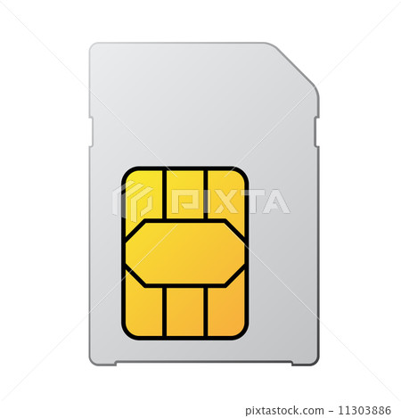 white blank sim card - Stock Illustration [11303886] - PIXTA