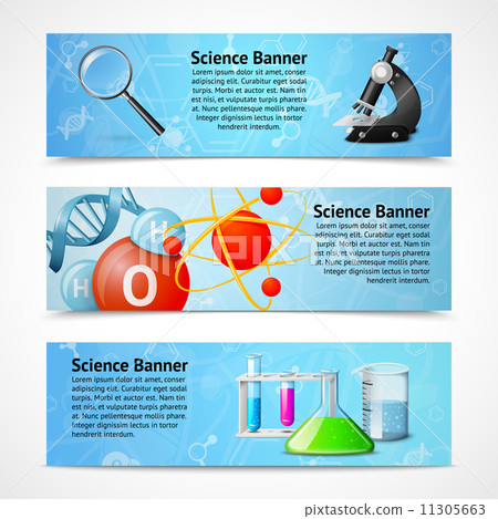 Science realistic banners - Stock Illustration [11305663] - PIXTA